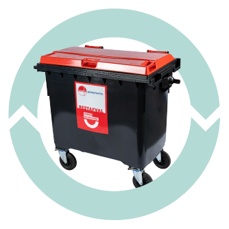 Rolcontainer voor restafval - Omrin Bedrijfsafval | Omrin